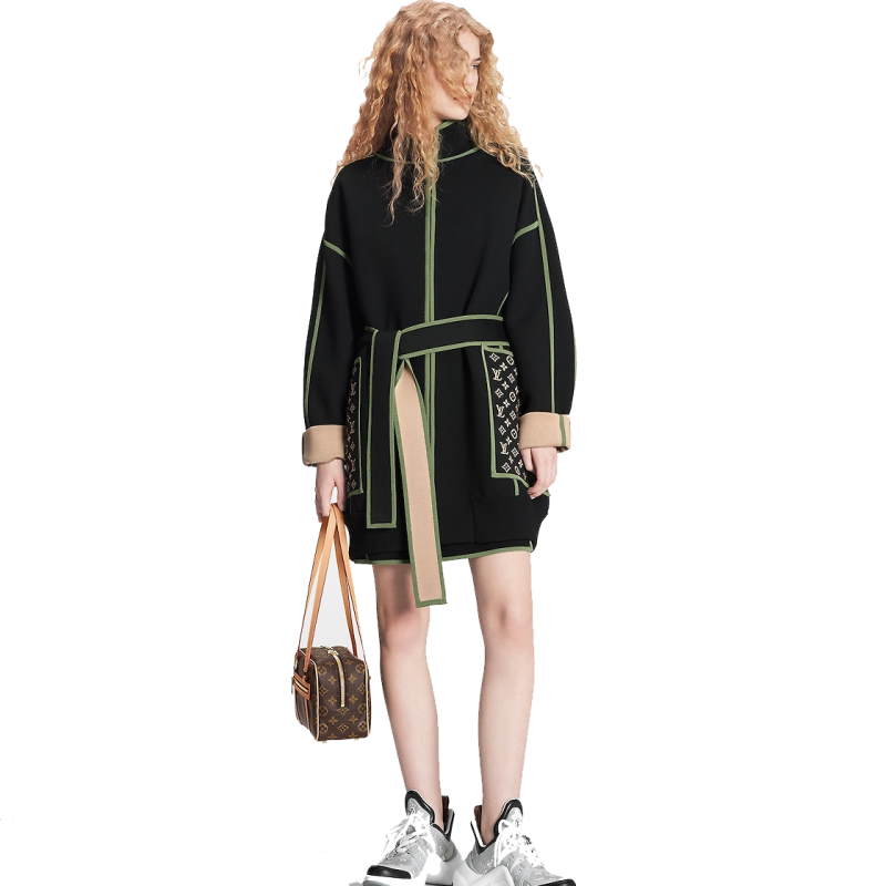 LU Sweater Woman Long Jacket GRAPHIC TRIM – SHU